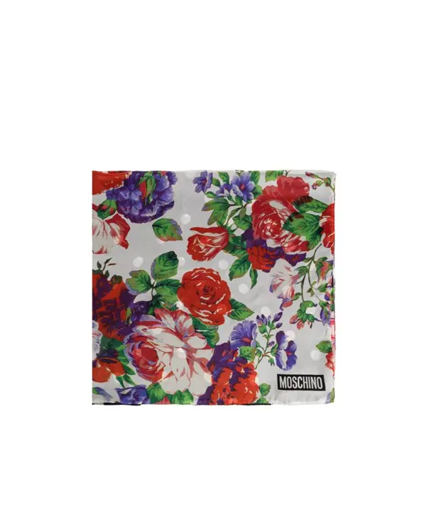 Moschino Floral Polka Dot Scarf - Multicolor