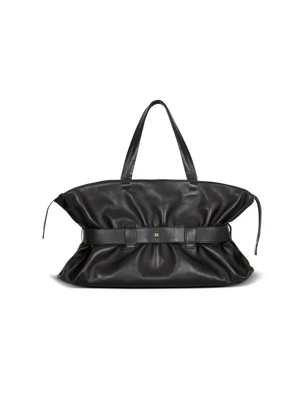 Balmain Large Calfskin Zip Bag