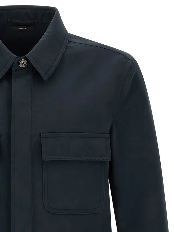 TOM FORD Twill Utility Overshirt - Blue