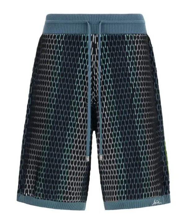 Amiri Striped Knit Shorts - Black