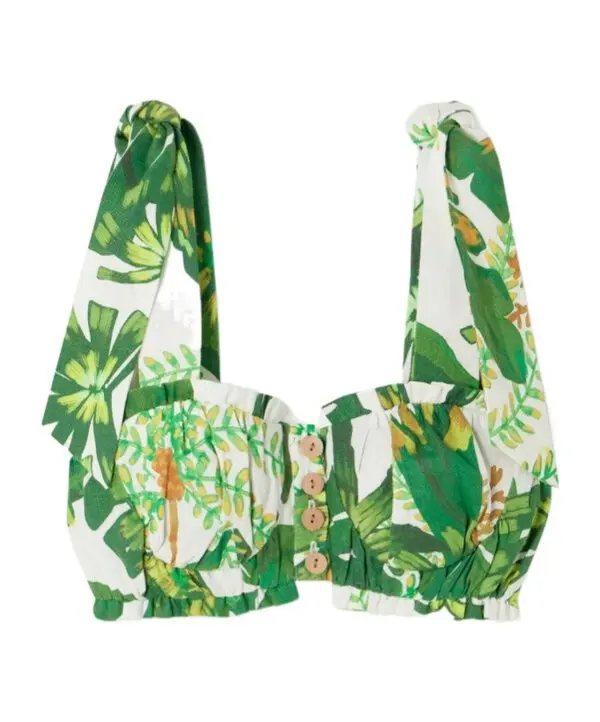 Farm Rio Sleeveless Graphic Print Top