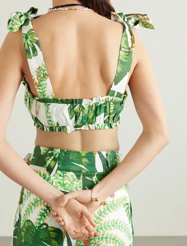 Farm Rio Sleeveless Graphic Print Top