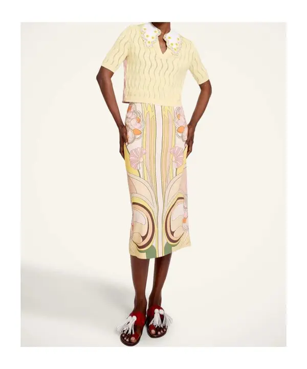 La DoubleJ Printed Pencil Skirt
