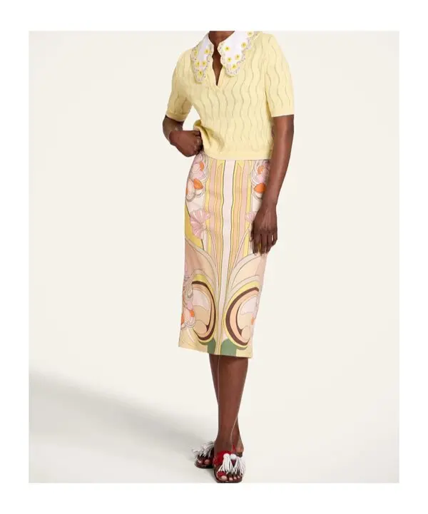 La DoubleJ Printed Pencil Skirt