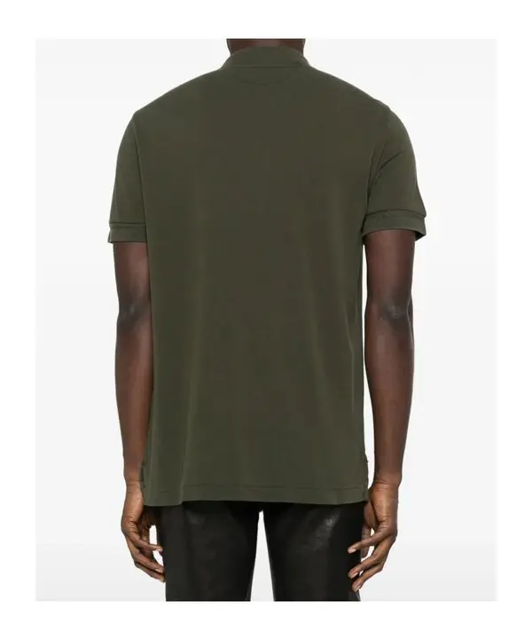 TOM FORD Button-down Short-sleeved Polo Shirt - Black