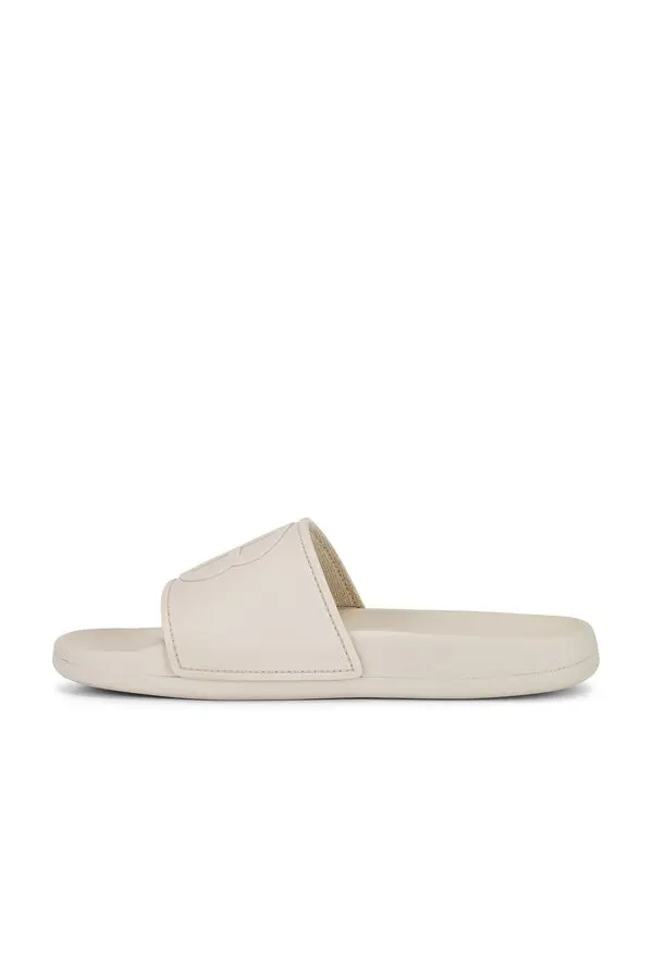 ANINE BING Isla Logo-embossed Slides - Nude