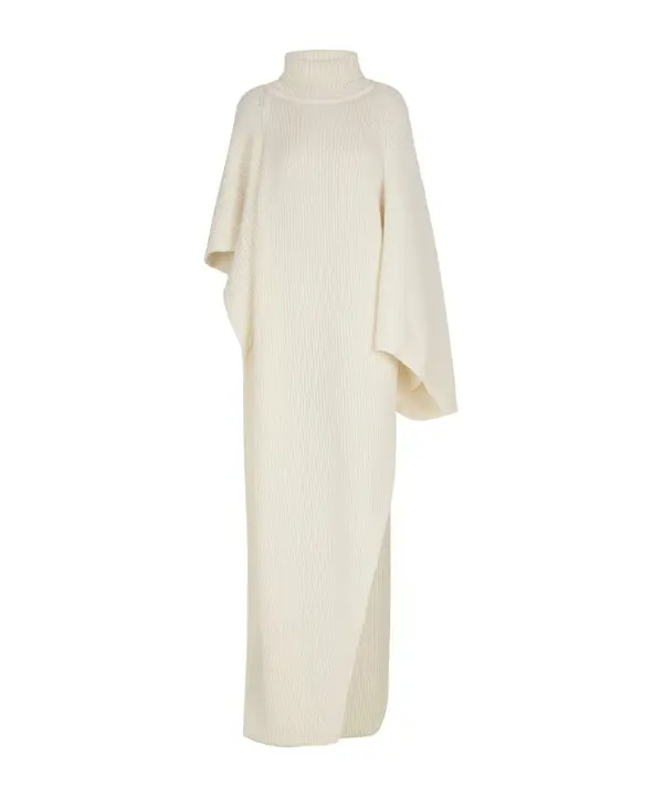 Balmain Asymmetric Knit Cape - White
