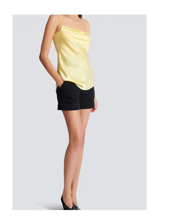 Balmain Silk Satin Cowl Neck Cami