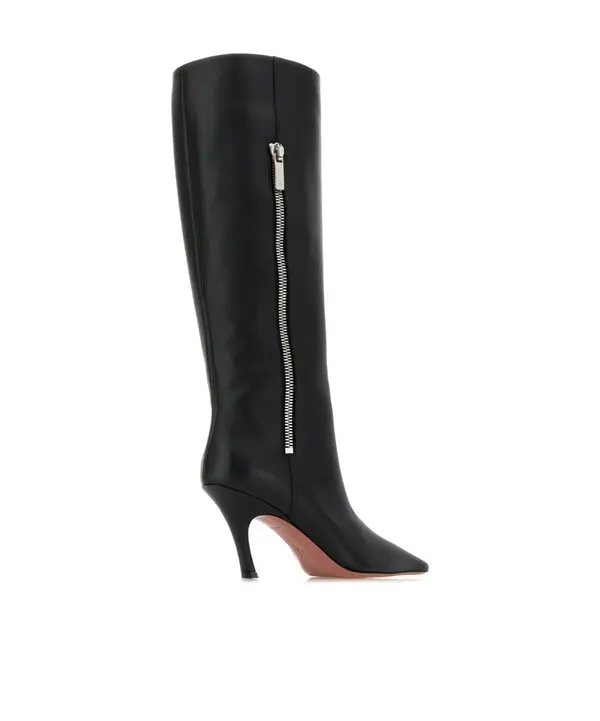 Amina Muaddi Leather Mona Boots