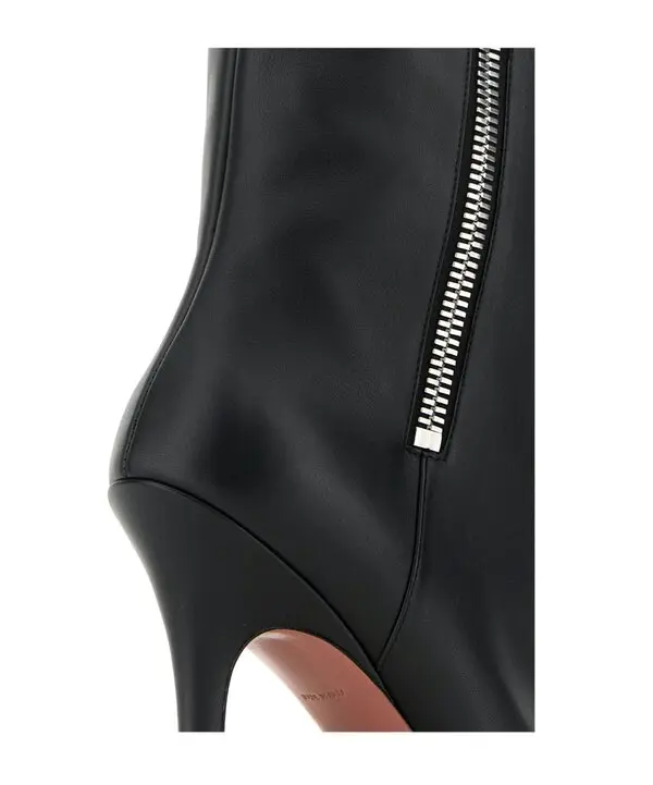 Amina Muaddi Leather Mona Boots