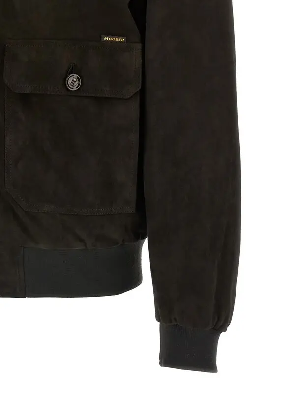 MOORER Carlos Bomber Jacket - Black