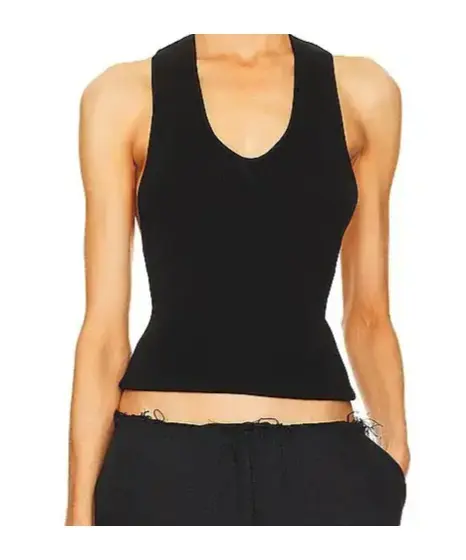 ST. AGNI Sleeveless Vest - Black