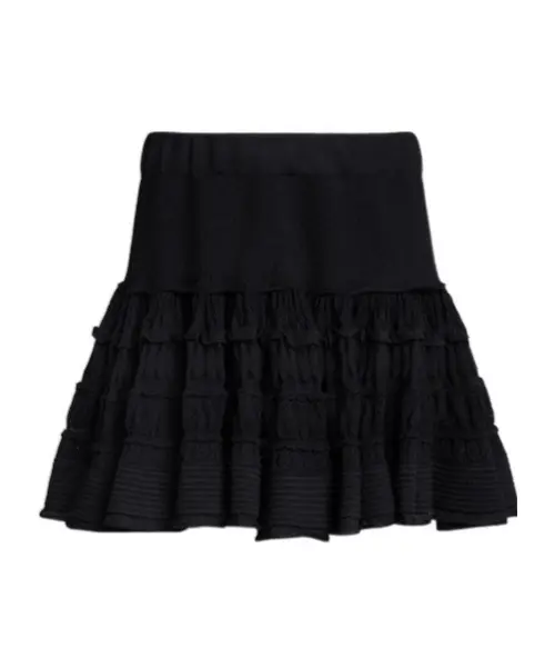 Alaïa Wool Crinoline Skirt - Black