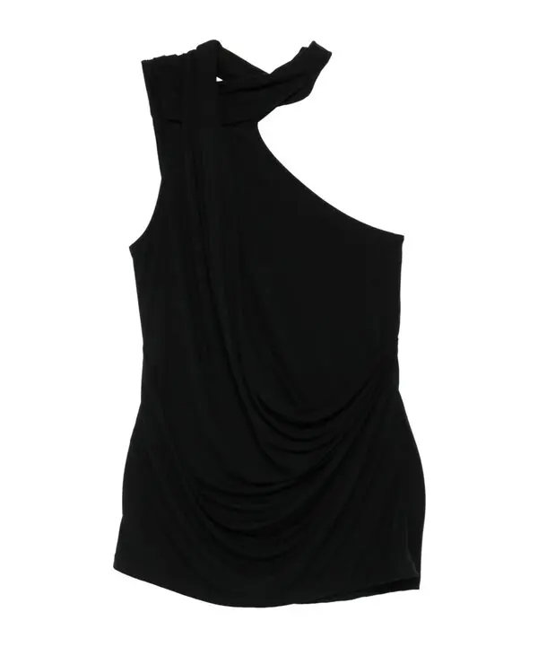 ENTIRE STUDIOS One-shoulder Draped Top - Black