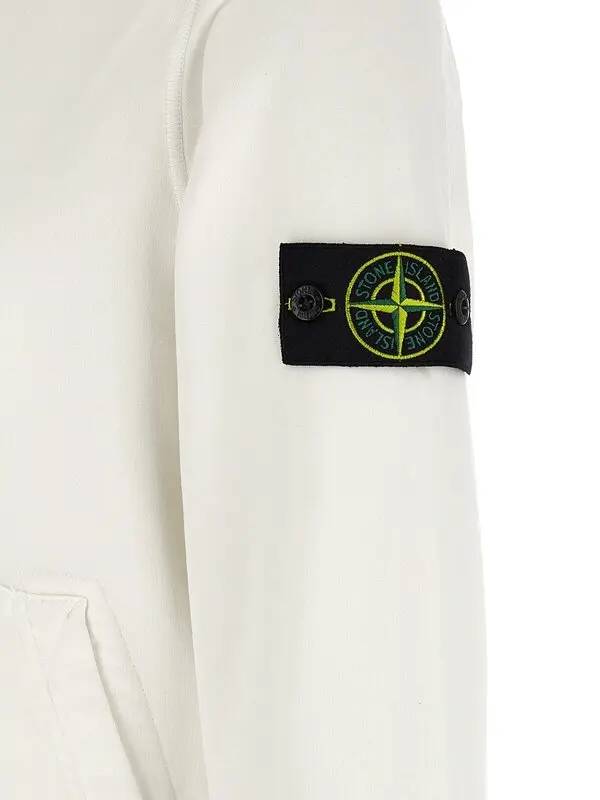 Stone Island Logo Patch Drawstring Hoodie