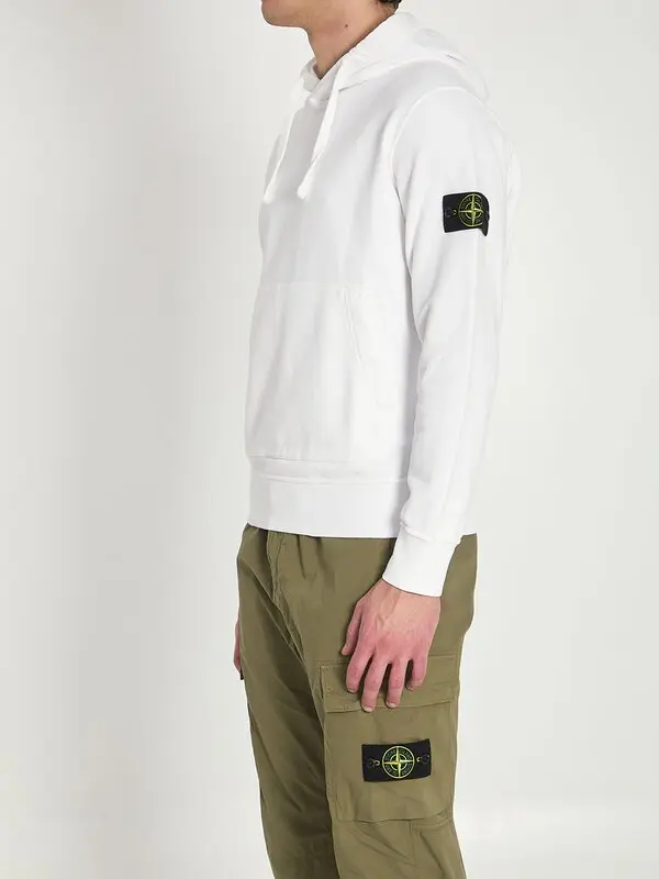 Stone Island Logo Patch Drawstring Hoodie