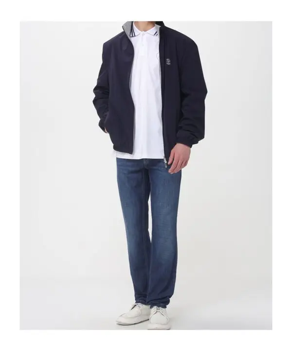 Brunello Cucinelli Crest Embroidered Reversible Zip-up Jacket - Ckm43