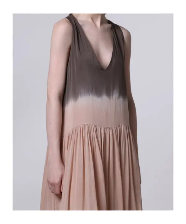 ROBERTO COLLINA Sleeveless Tie-dye Tiered Maxi Dress