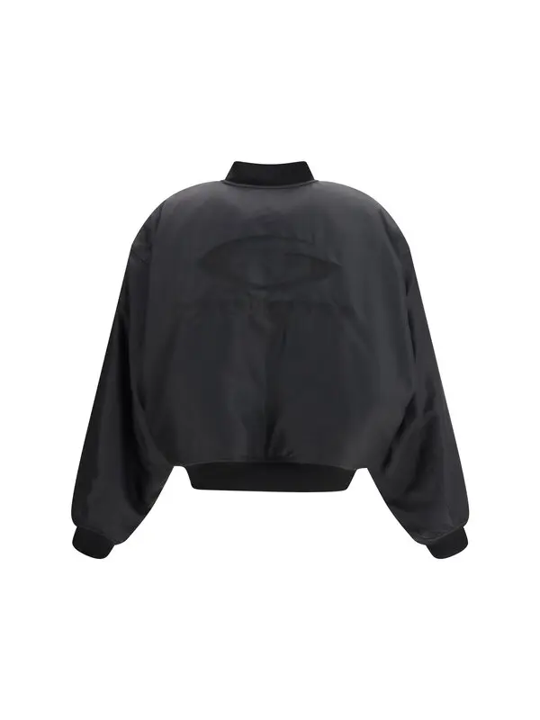Balenciaga Zip-up Bomber Jacket With Embroidered Logo