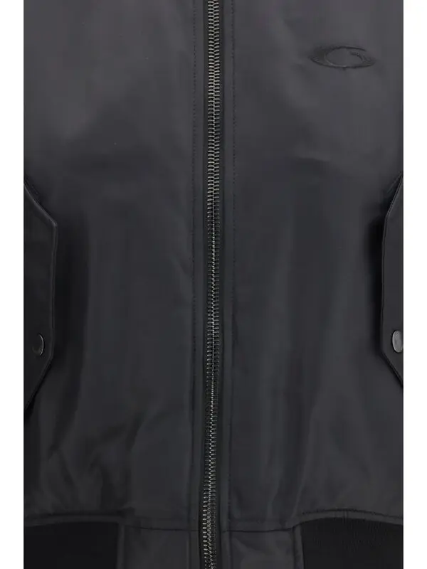 Balenciaga Zip-up Bomber Jacket With Embroidered Logo