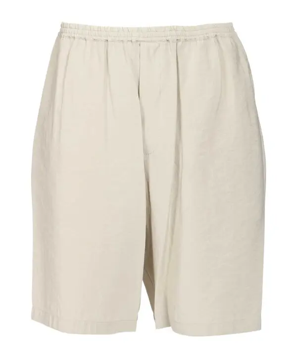 Emporio Armani Peach-finish Bermuda Shorts - Beige