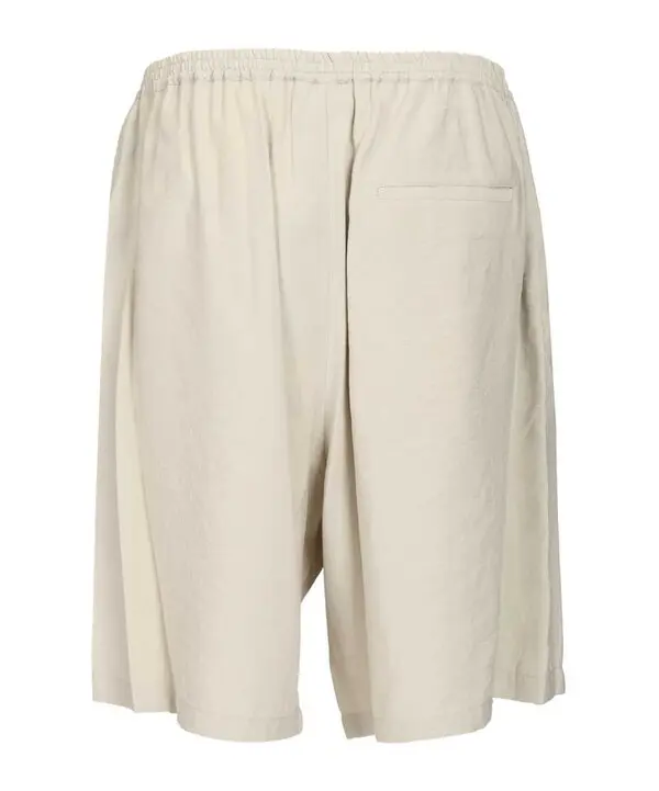 Emporio Armani Peach-finish Bermuda Shorts - Beige