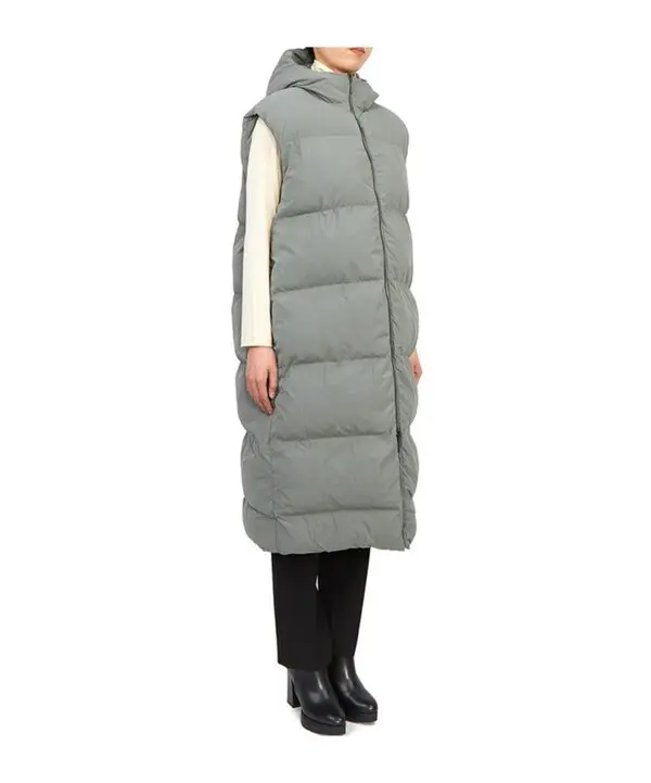 Studio Nicholson Hooded Sleeveless Padded Long Jacket - Grey