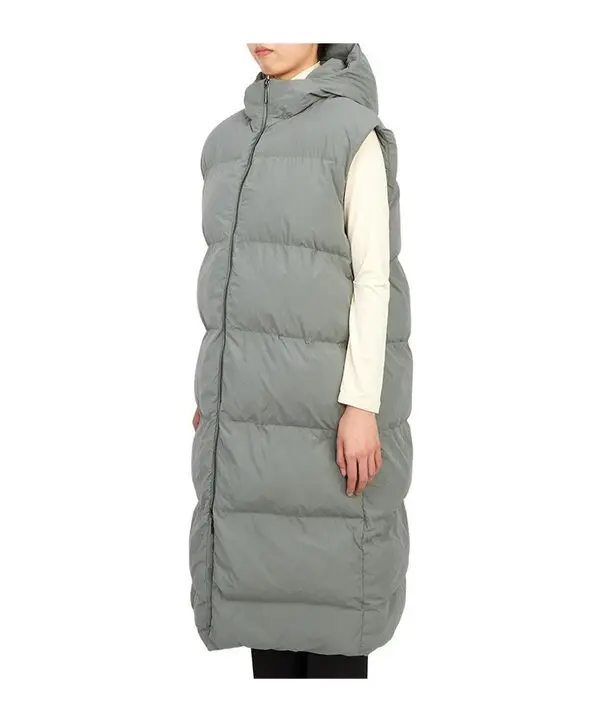Studio Nicholson Hooded Sleeveless Padded Long Jacket - Grey