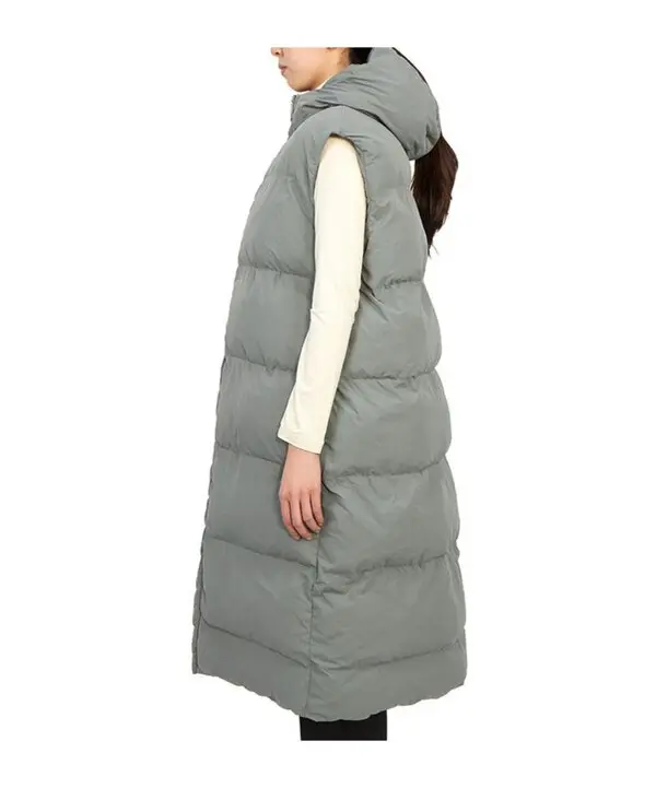 Studio Nicholson Hooded Sleeveless Padded Long Jacket - Grey