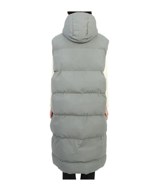 Studio Nicholson Hooded Sleeveless Padded Long Jacket - Grey