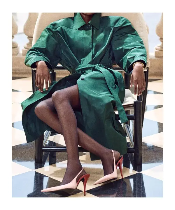 Saint Laurent Tie-belt Trench Coat - Vert Fonce