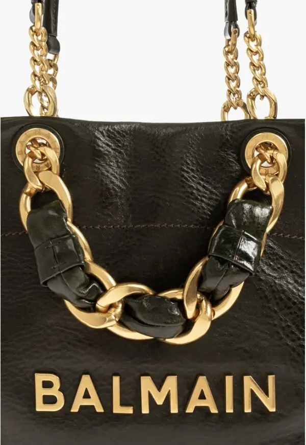 Balmain 1945 Soft Small Handbag - Black