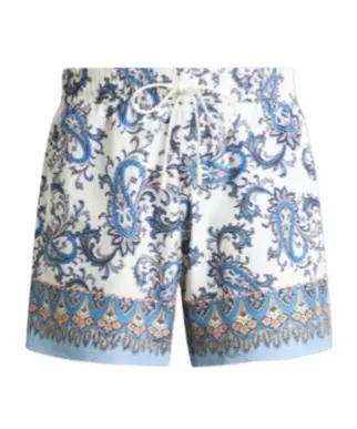 Etro Paisley Printed Roma Swim Trunks - Light Blue