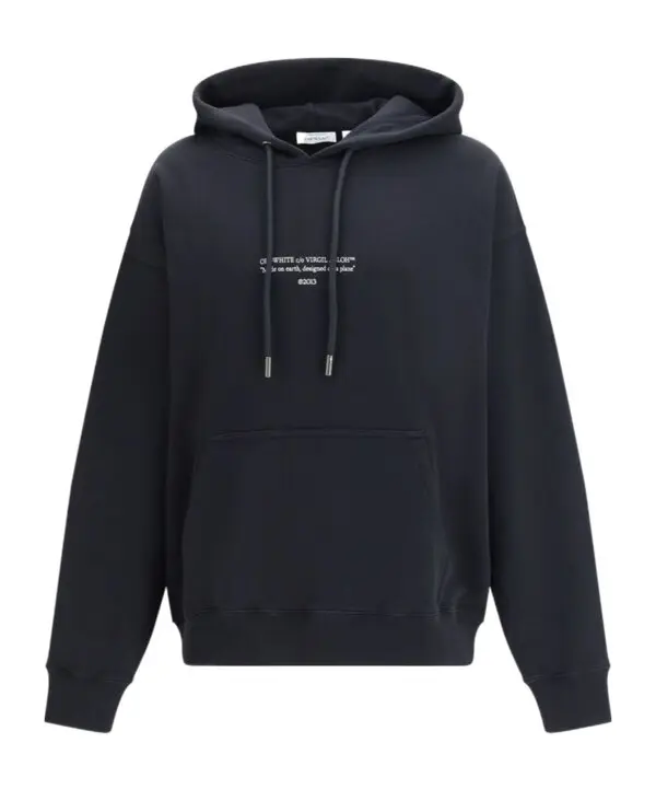 Off-White Drawstring Hooded Sweatshirt