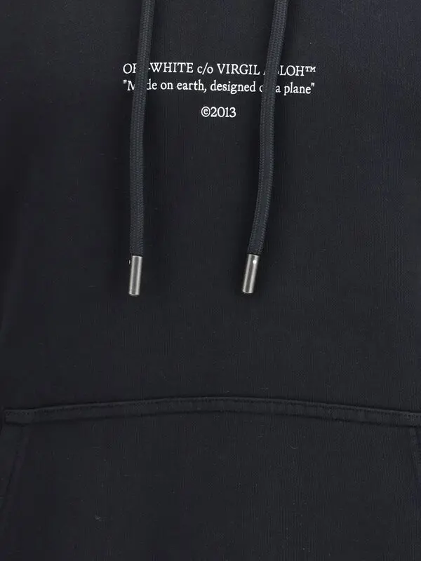 Off-White Drawstring Hooded Sweatshirt