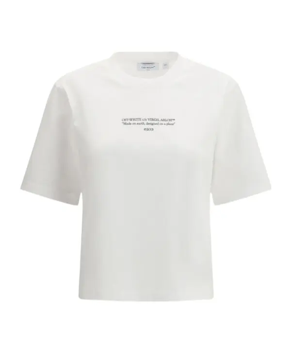 Off-White Made On Earth, Designed On A Plane" T-shirt - White