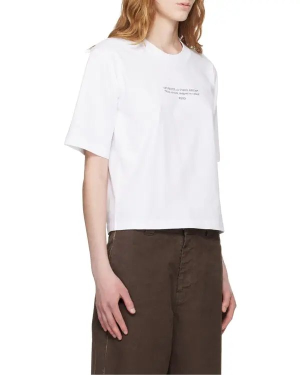 Off-White Made On Earth, Designed On A Plane" T-shirt - White