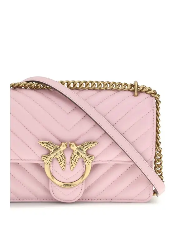 Pinko Love One Chevron Quilted Mini Crossbody Bag
