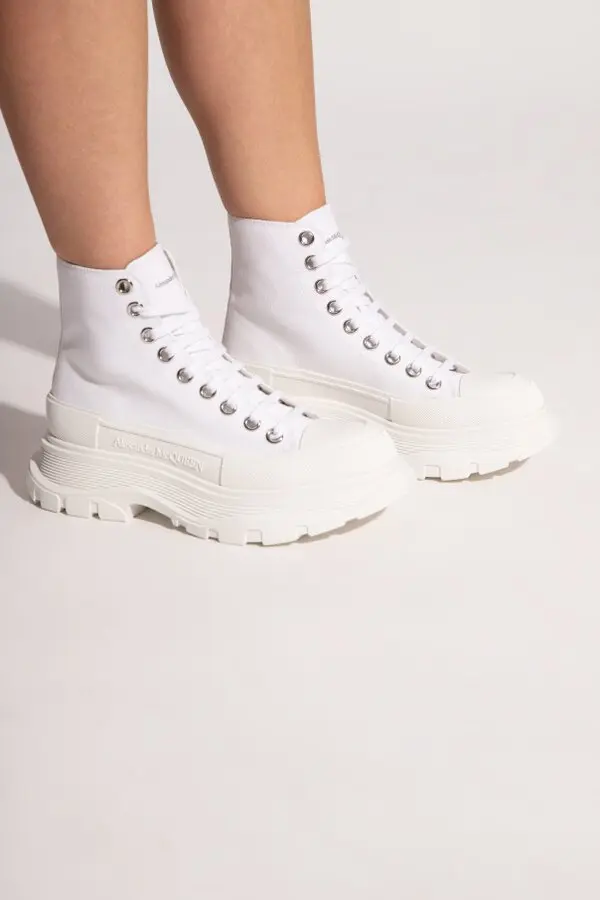 Alexander McQueen Tread Slick Boots - White