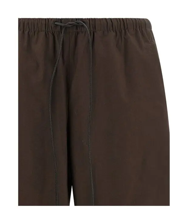 YVES SALOMON Leather Trim Wide-leg Pants