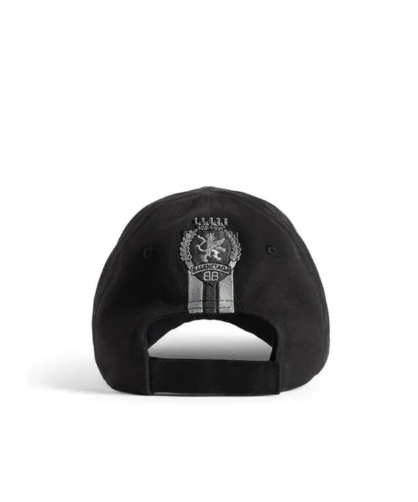 Balenciaga Logo Embroidered Baseball Cap - Black/grey