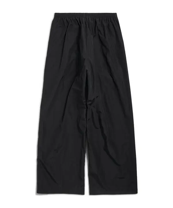 Balenciaga Logo Patch Wide-leg Sweatpants - Black
