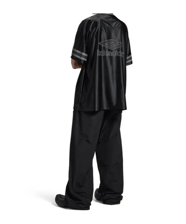 Balenciaga Logo Patch Wide-leg Sweatpants - Black
