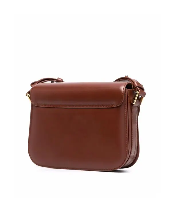 A.p.c. Grace Logo Printed Small Shoulder Bag - Brown