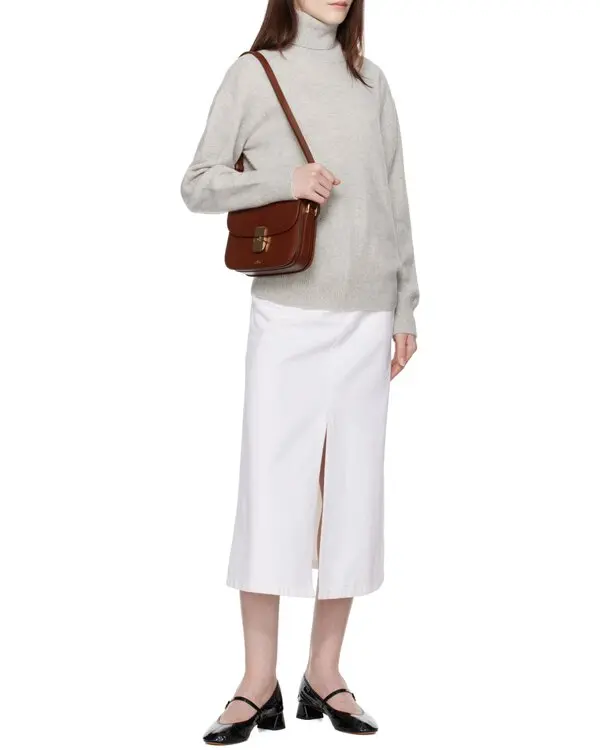 A.p.c. Grace Logo Printed Small Shoulder Bag - Brown