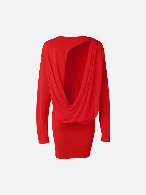 Jacquemus La Robe Mistral Draped Mini Dress - Red