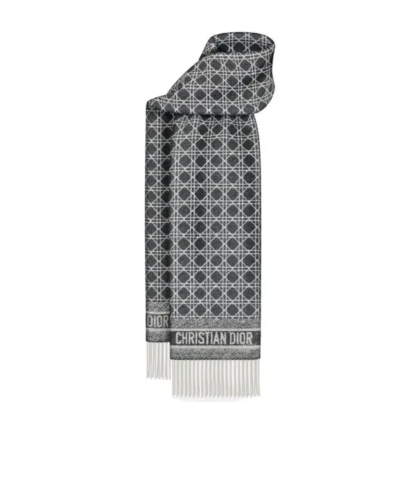 Dior Cannage Scarf - Navy Blue