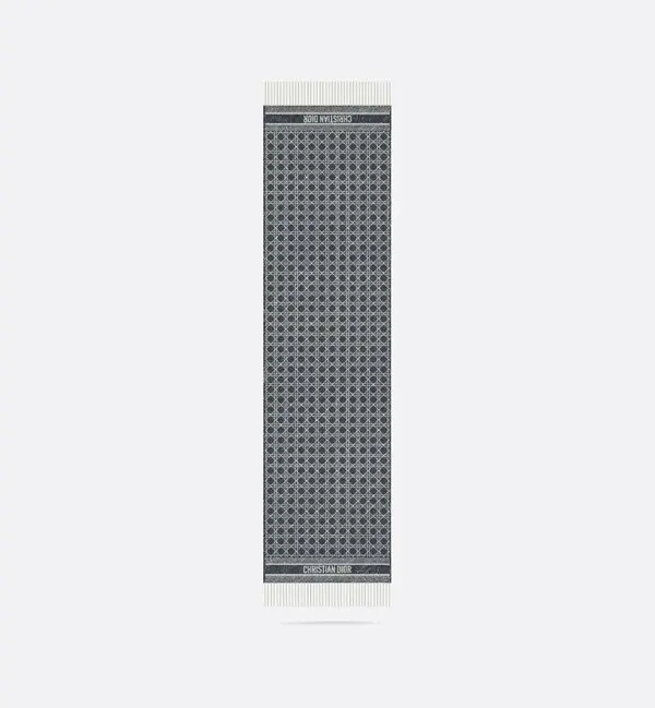 Dior Cannage Scarf - Navy Blue