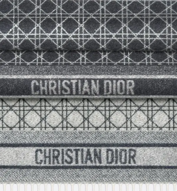Dior Cannage Scarf - Navy Blue