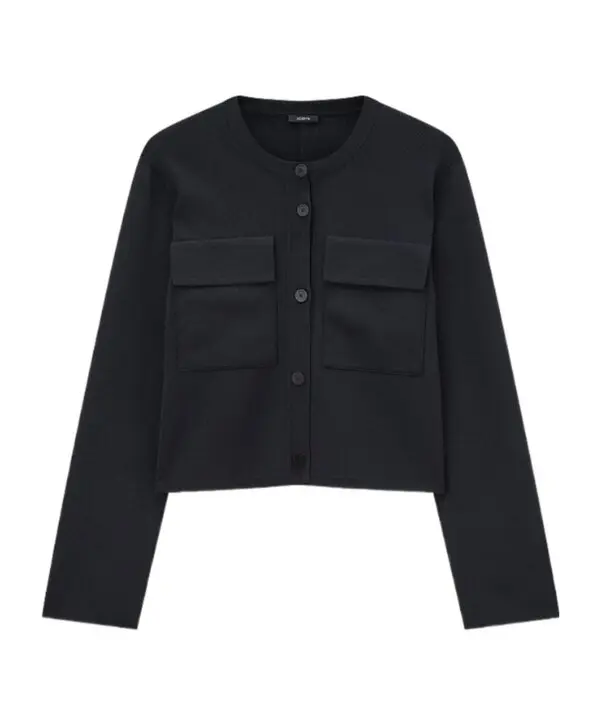 JOSEPH Viscose Knit Stretch Cardigan Jacket - Black